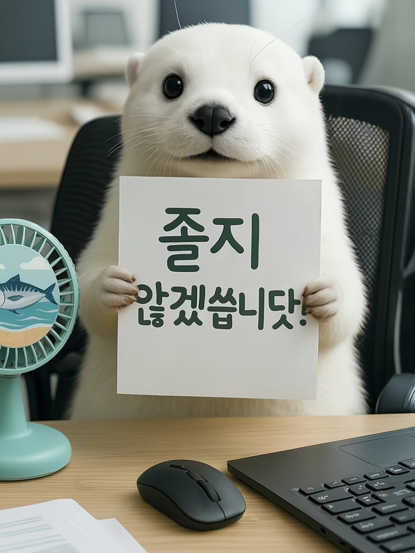 white.otter9291: Otter Office Duty Meme AI Art
